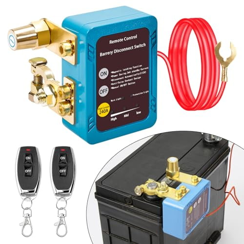 Remote Battery Disconnect Switch 12v, 240A, Upgrade Smart Voltage Car ...