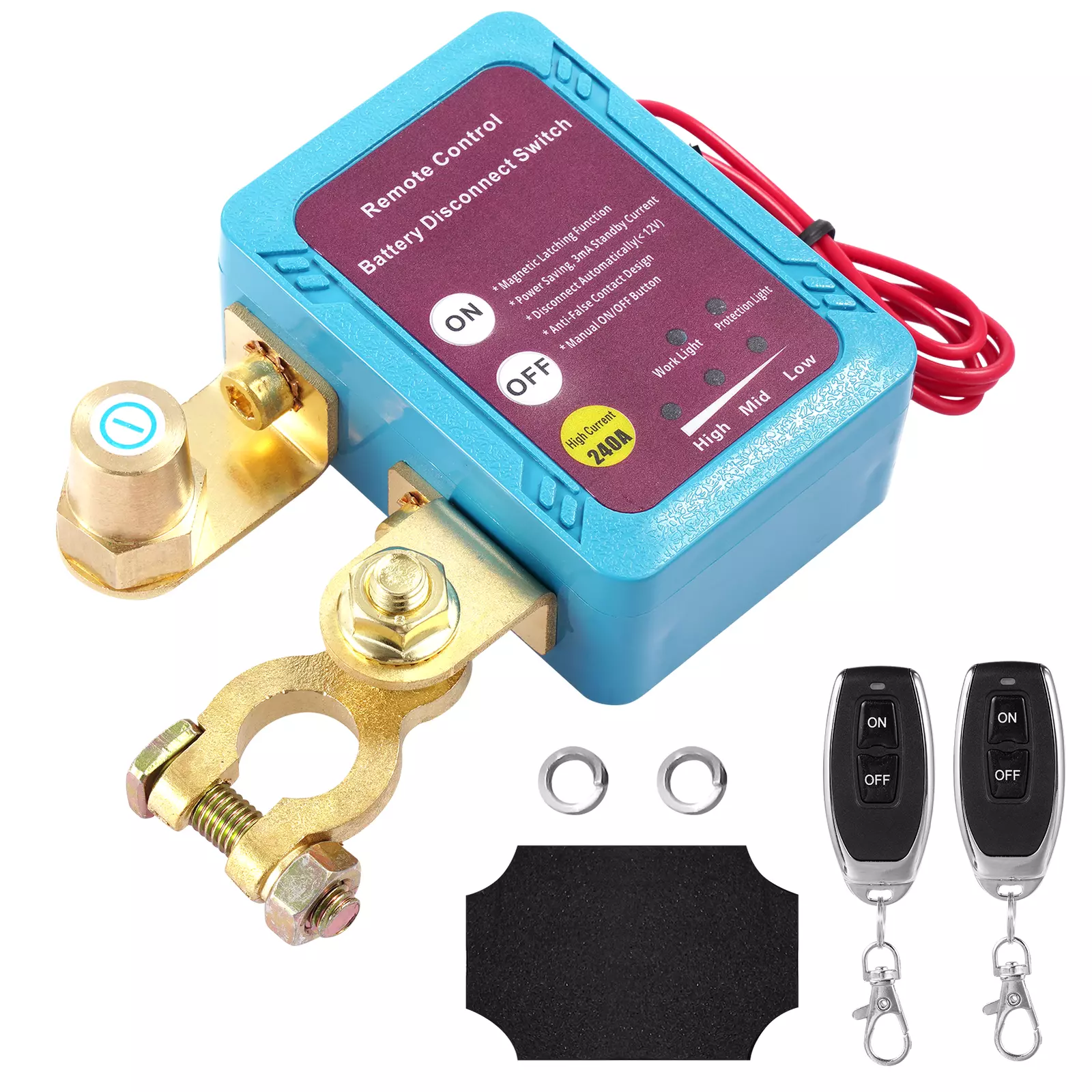 Remote Battery Disconnect Switch 12v, 240A, Upgrade Smart Voltage Kill Switch - Walmart.com