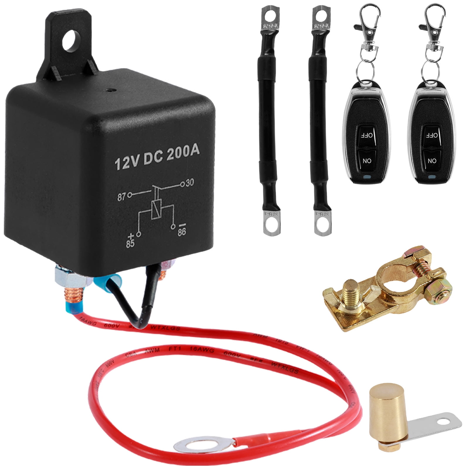 Remote Battery Disconnect Switch Kit DC 12V 200A Remote Battery Cut Off ...
