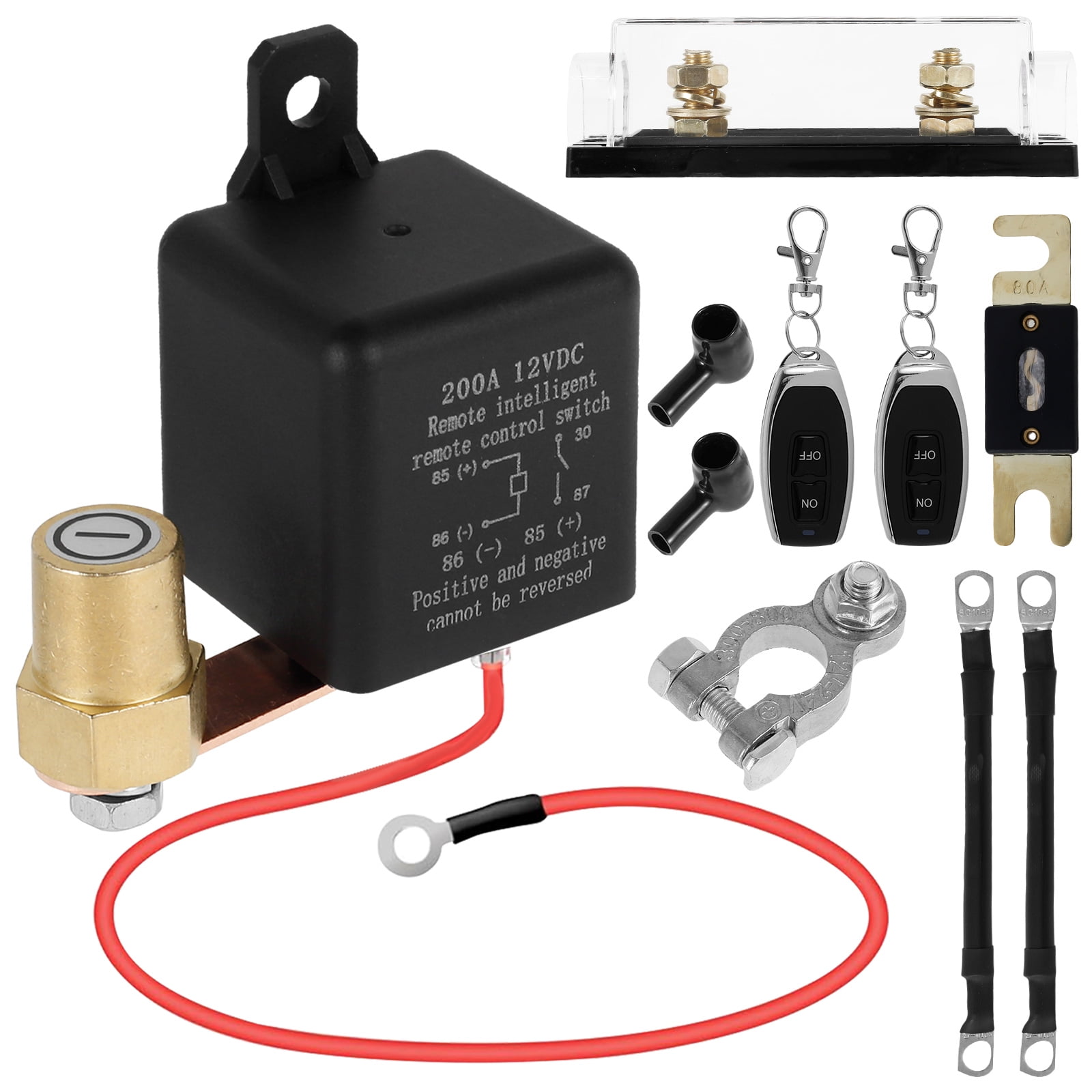 Remote Battery Disconnect Switch Kit DC 12V 250A Remote Battery Cut Off ...