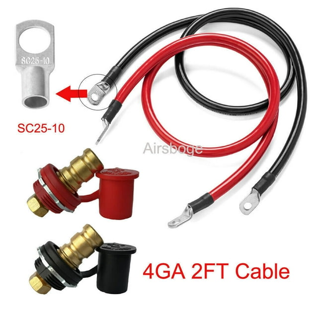 Remote Battery Jump Terminal Charging Posts Kit With Negative Positive ...