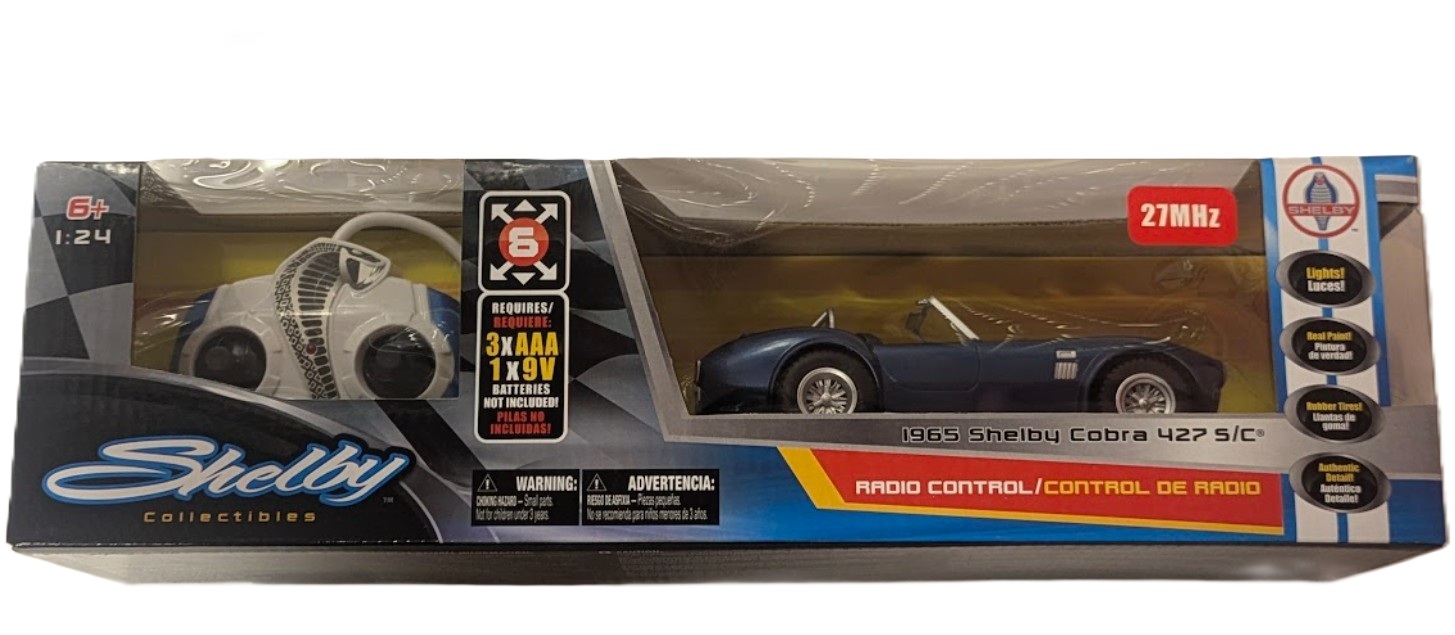 Remote Control 1965 Shelby Cobra 427 S/C, 27MHz, 1:24 scale, Blue ...