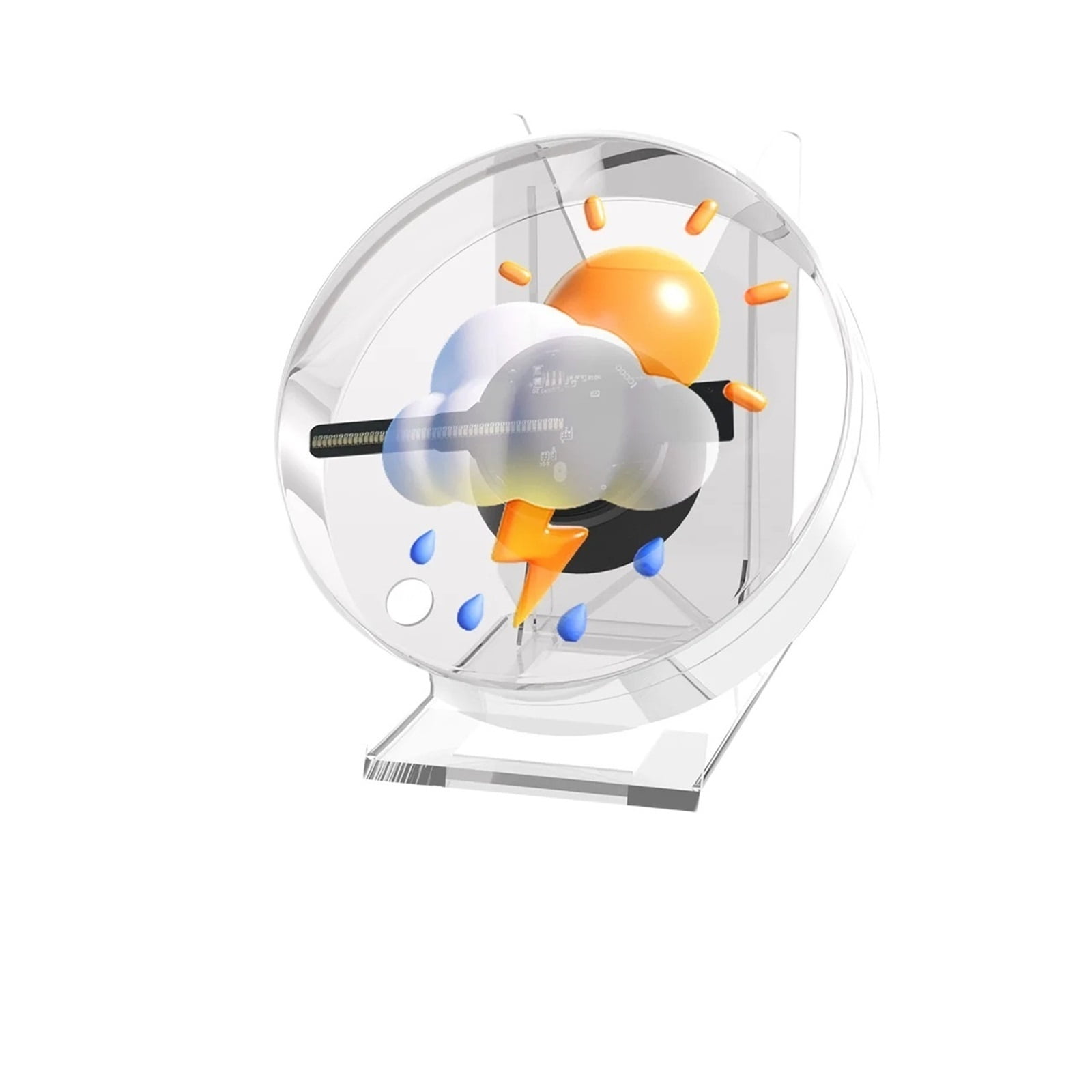 Remote Control 3D Hologram Projector Fan Table Advertising Lights With ...