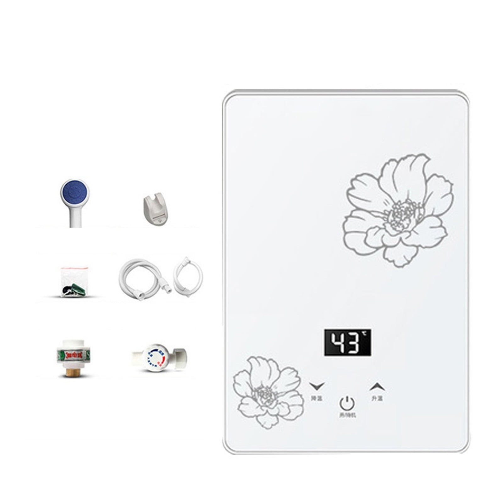 Remote Control 6050W Instant Electric Thermostat Hot Water Heater Smart ...