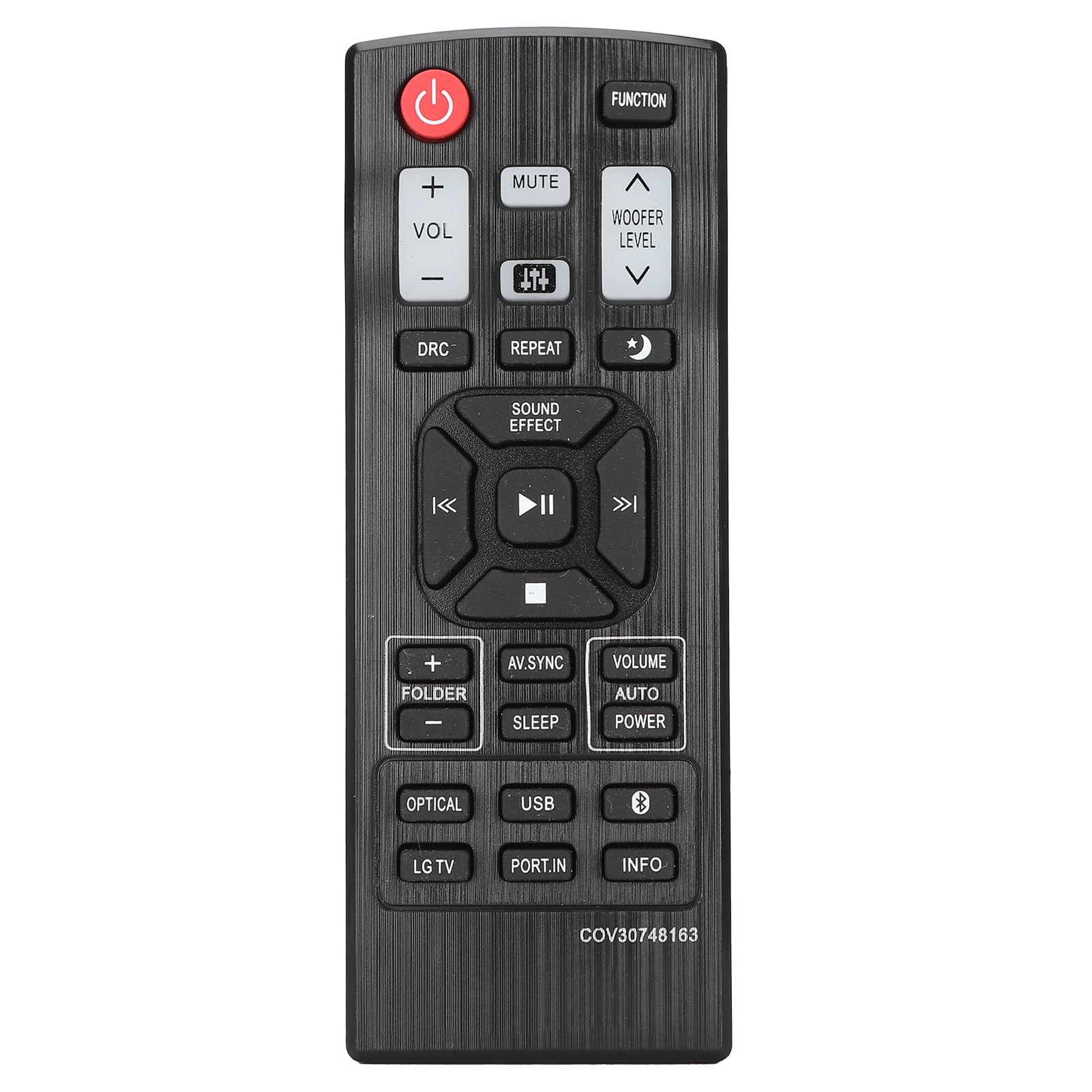 Remote Control ABS Black Soundbar Controller Parts Replacement for Soundbar System - COV30748163 ...