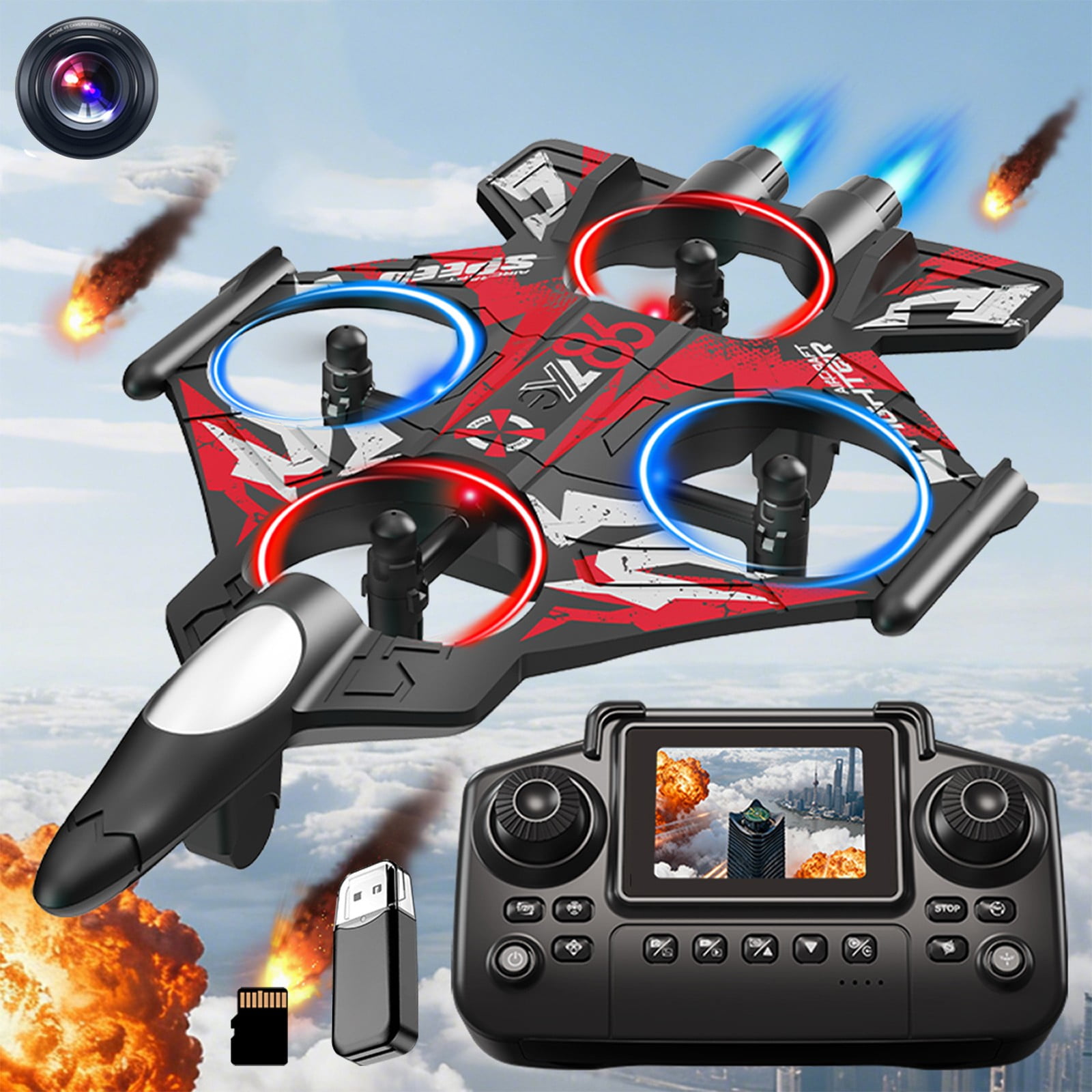 Remote Control Aircraft with Screen - Foam Drone for Beginners, Cool ...