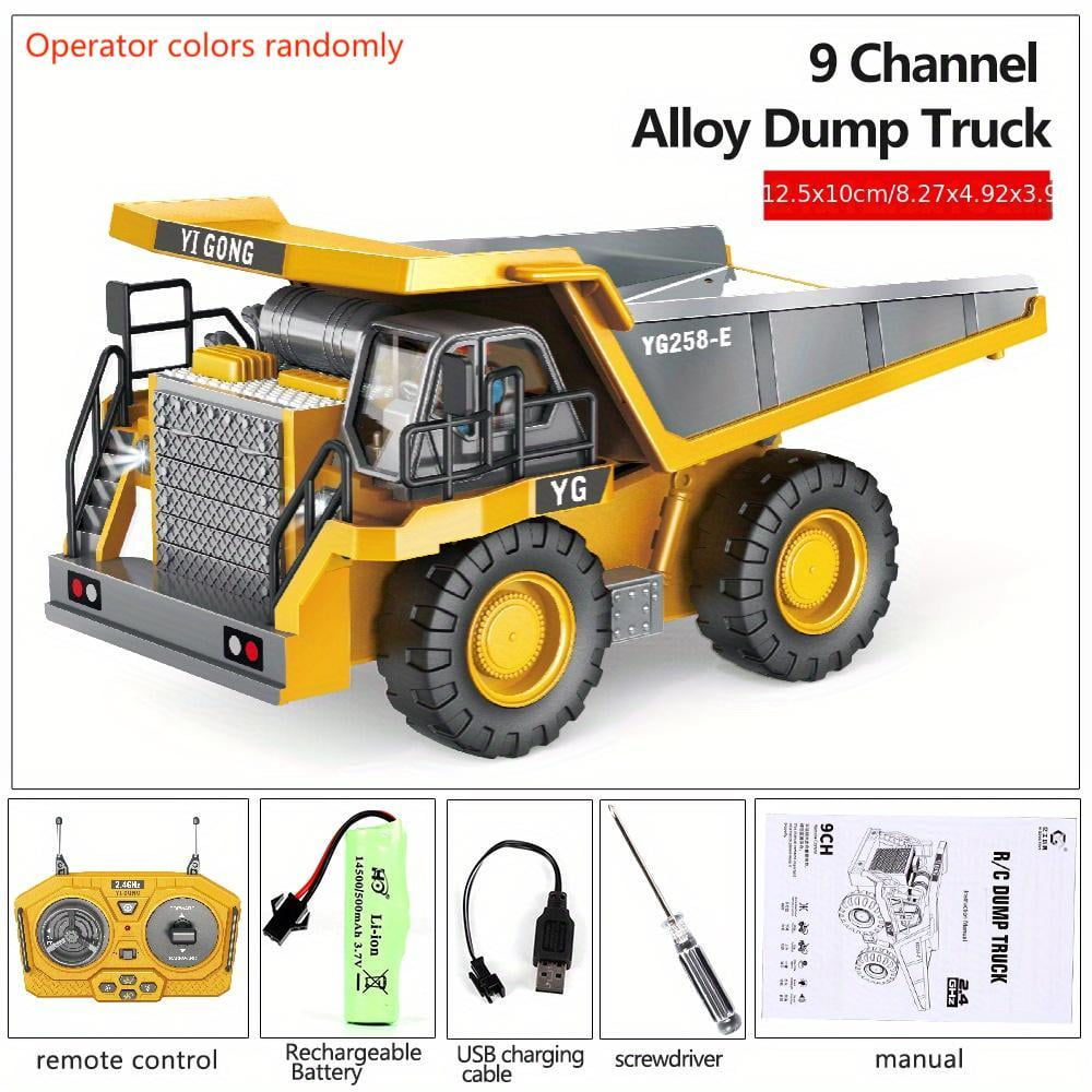Remote Control Alloy Excavator Dump Truck: Engineering Vehicle Toy Car ...