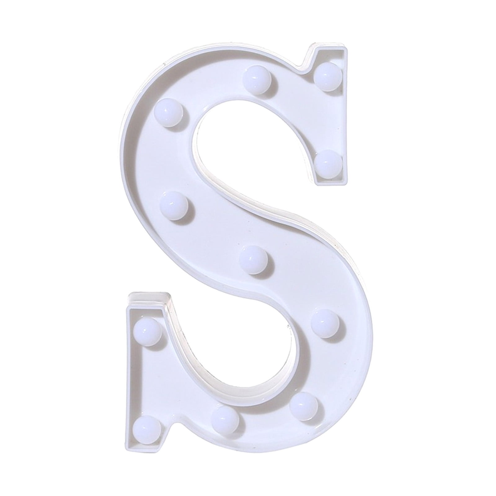 Remote Control Alphabet Letter Lights LED Light Up White Plastic ...