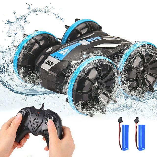 Waterproof RC Stunt Car: 4WD Amphibious Buggy for Land & Water, Float ...