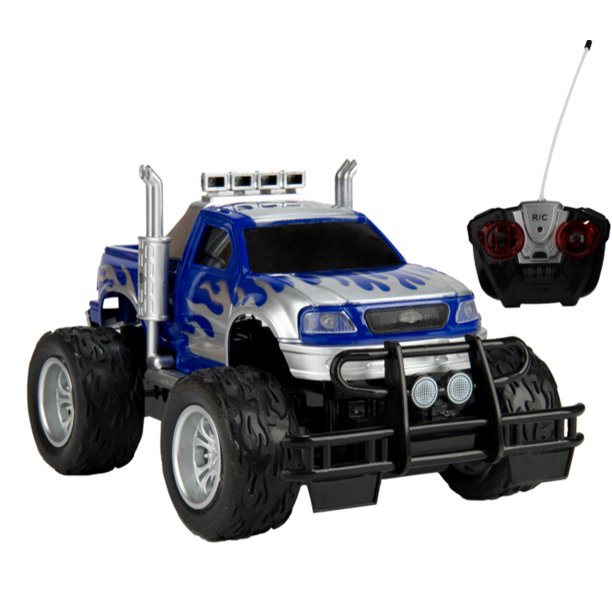 Remote Control Big Wheel Beast Monster Truck Pickup Toy Vehicle 1:16 ...
