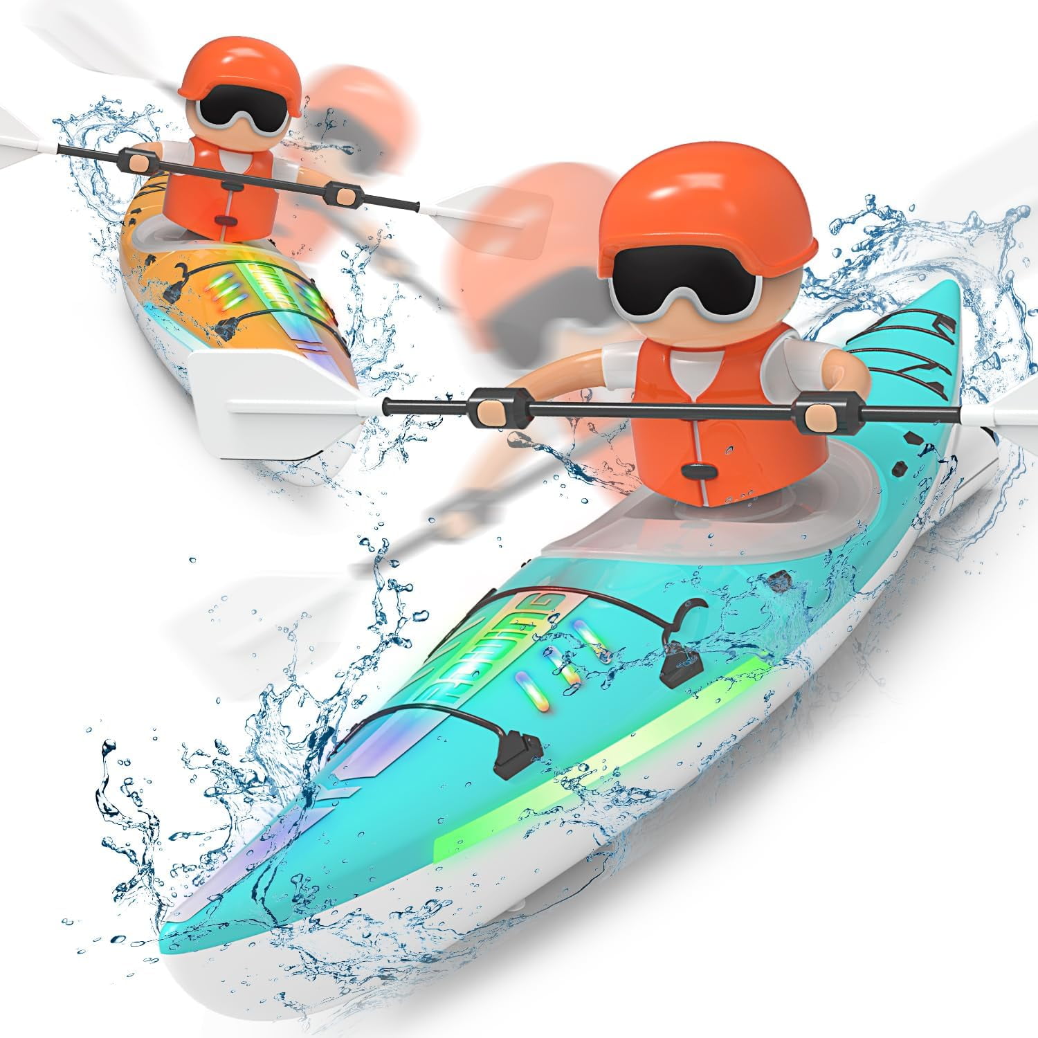 Remote Control Boat for Kids, RC Kayak Boat, RC Submarine Led Lights ...