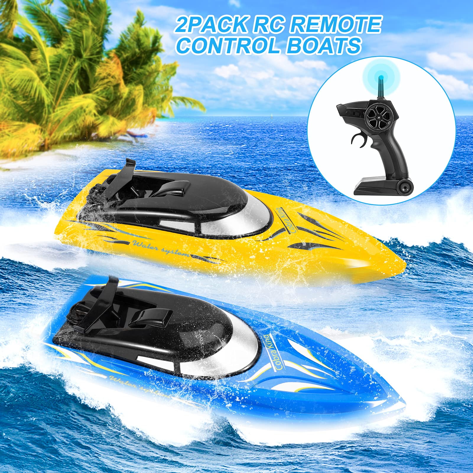 Remote Control Boats,10km/H 2.4G High Speed Remote Control Boat ,Fast ...