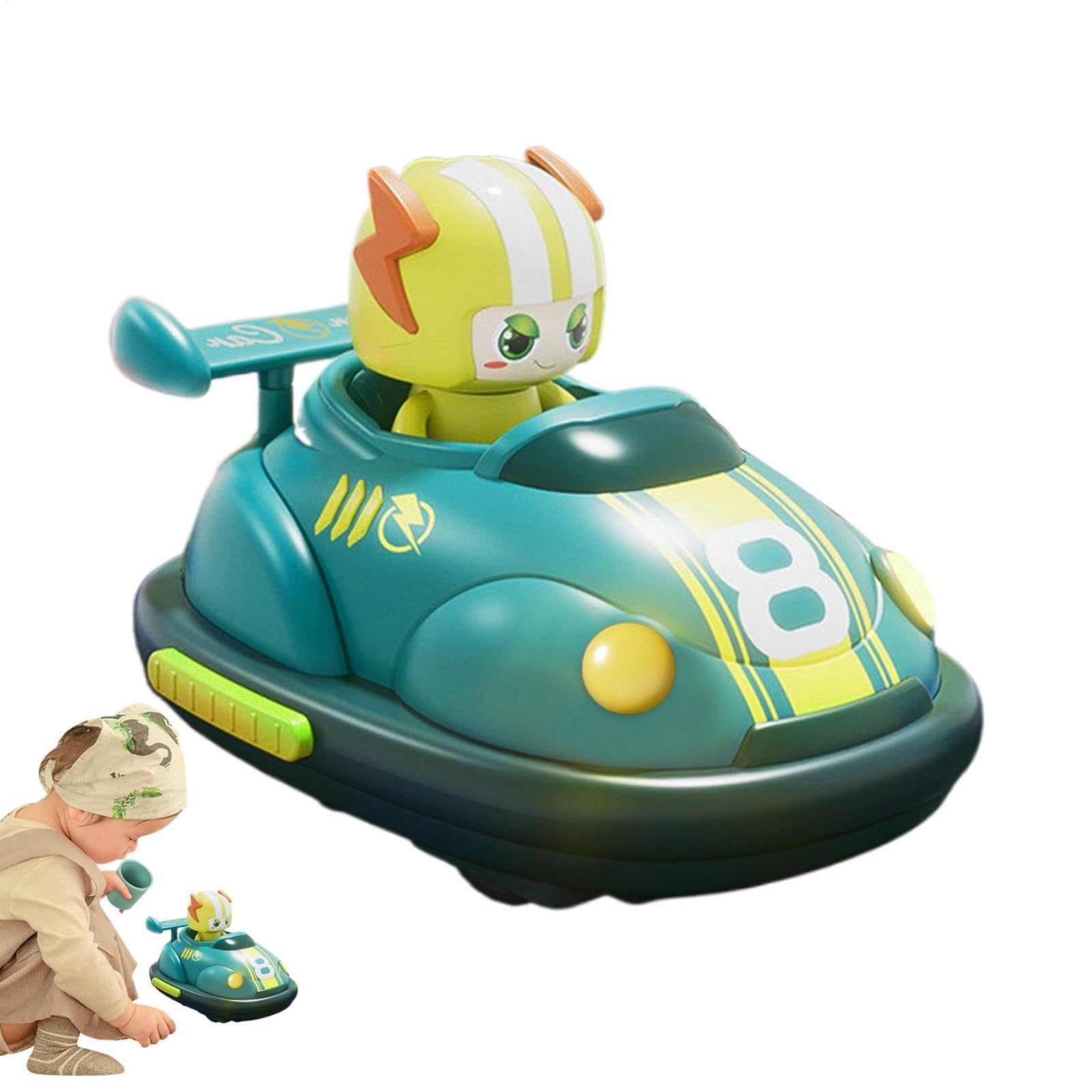 Remote Control Bumper Car Toy With Lights, Music & Spray - Interactive ...