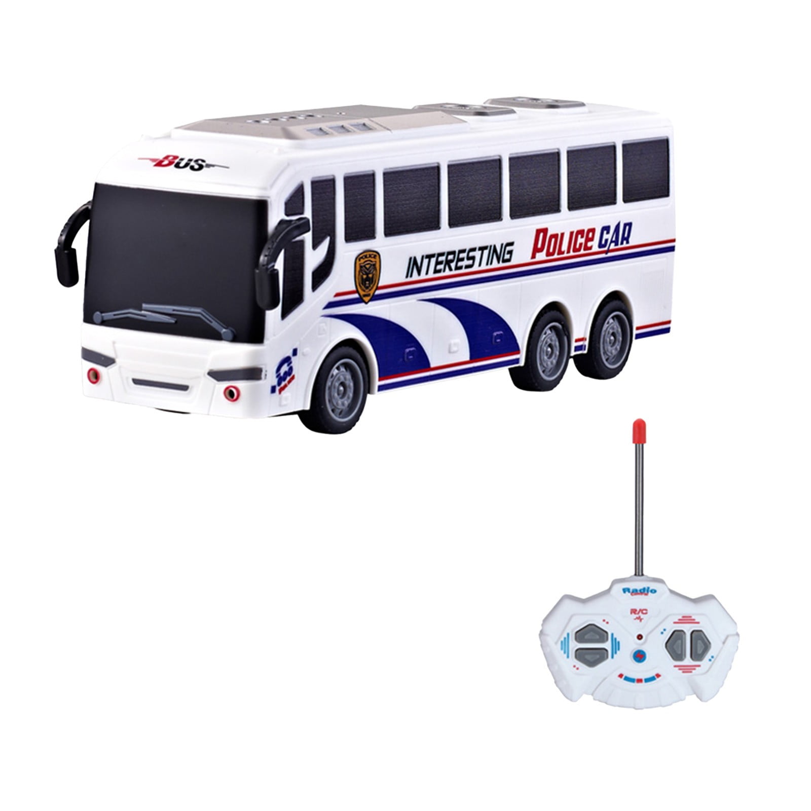 Remote Control Bus Toy for Kids, 1:30 Scale LED Simulation School Bus ...