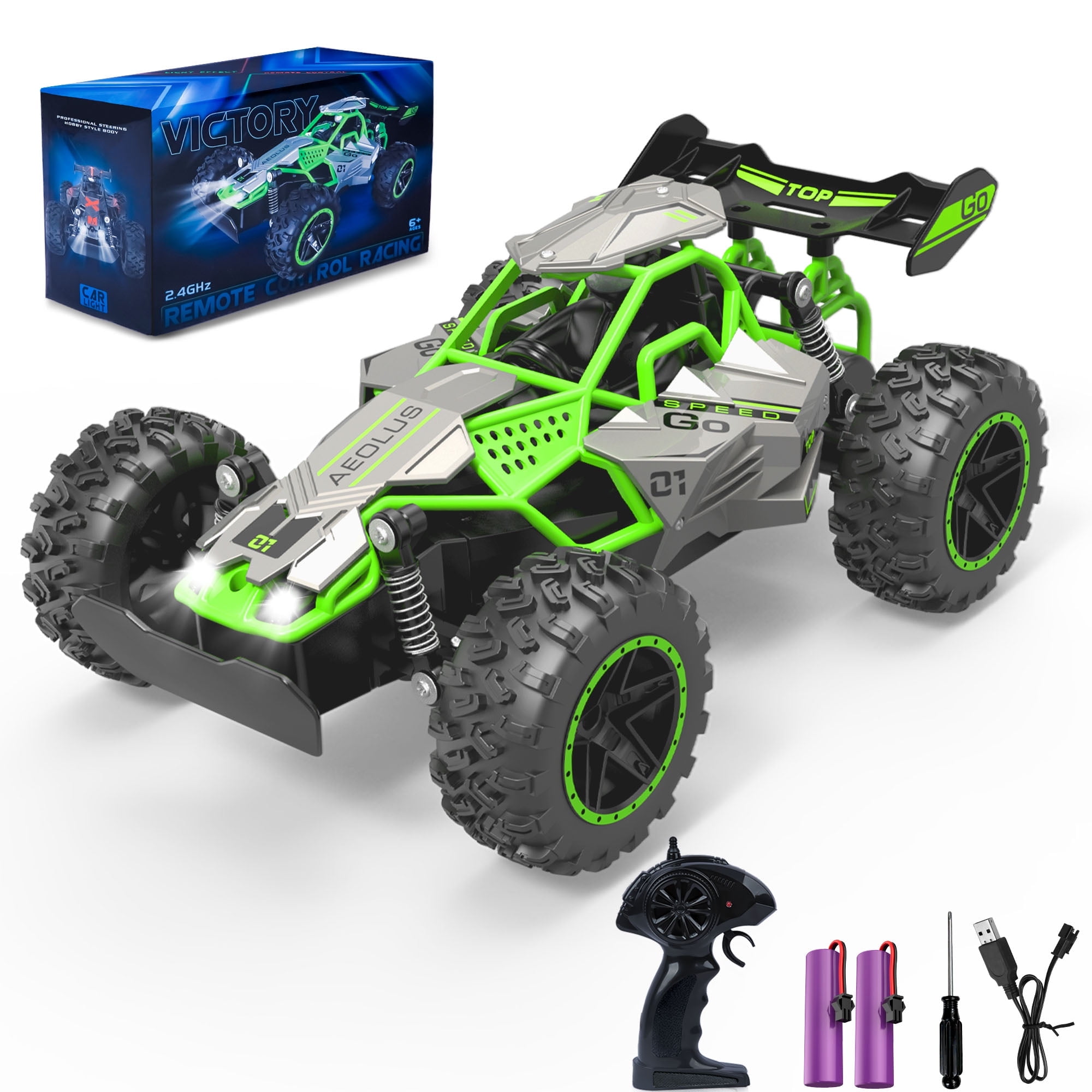 UUGEE Remote Control Car, 2.4GHz High Speed RC Cars Toys, 15MPH RC Truck Off Road with LED ...