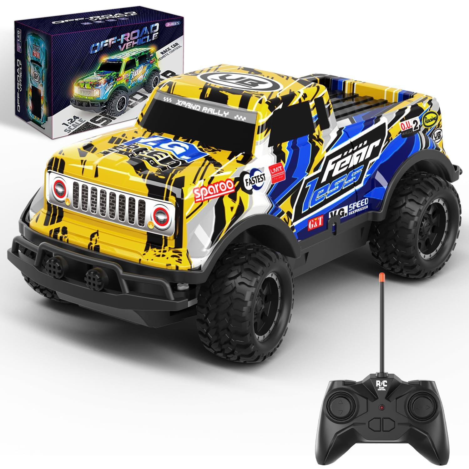 Remote Control Car, 1 24 Scale Model Racing Car Toys, RC Car for Kids ...