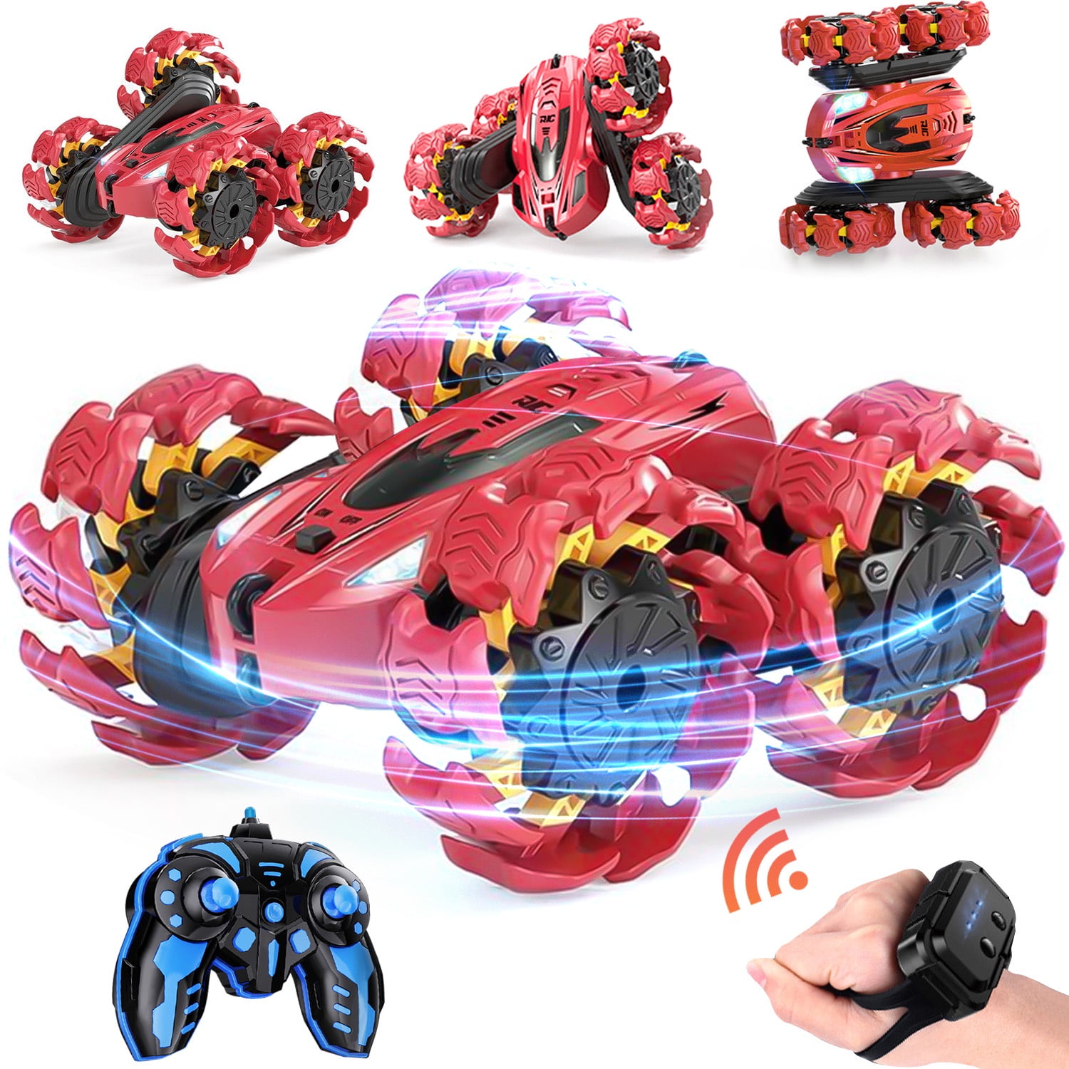 Remote Control Car,2.4GHz Electric Race RC Stunt Car,Double Sided 360°Flips Rotating Vehicles ...