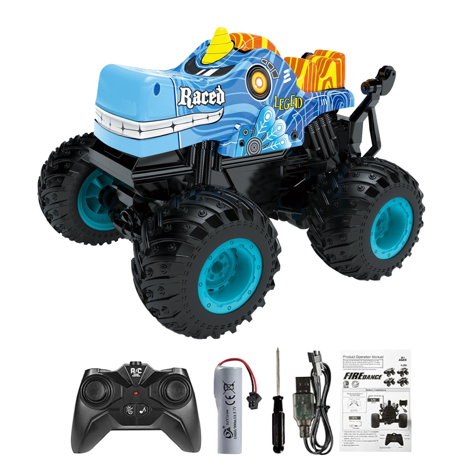 Remote Control Car, 2.4Ghz All Terrain Pony Monster Truck Toys, RC ...