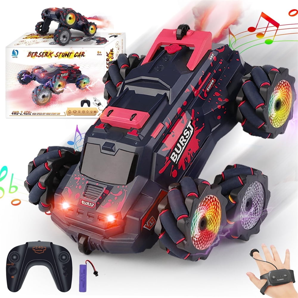 Remote Control Car,360°Rotating Gesture Sensing RC Stunt Car,6 Wheels ...