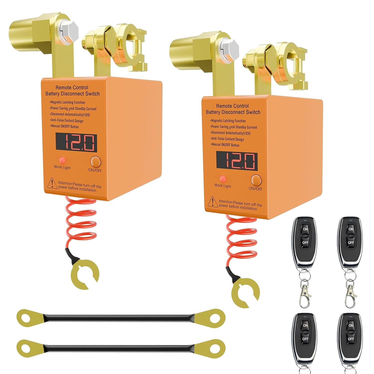 Remote Control Car Battery Disconnect Switch Kit, 12V 240A Wireless ...