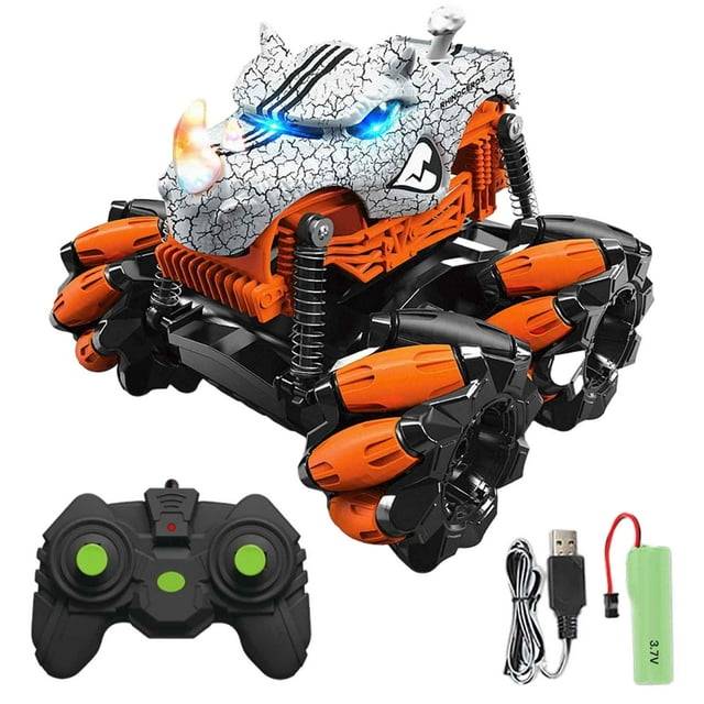 Remote Control Car with Colorful Light, 4WD Remote Control Monster ...