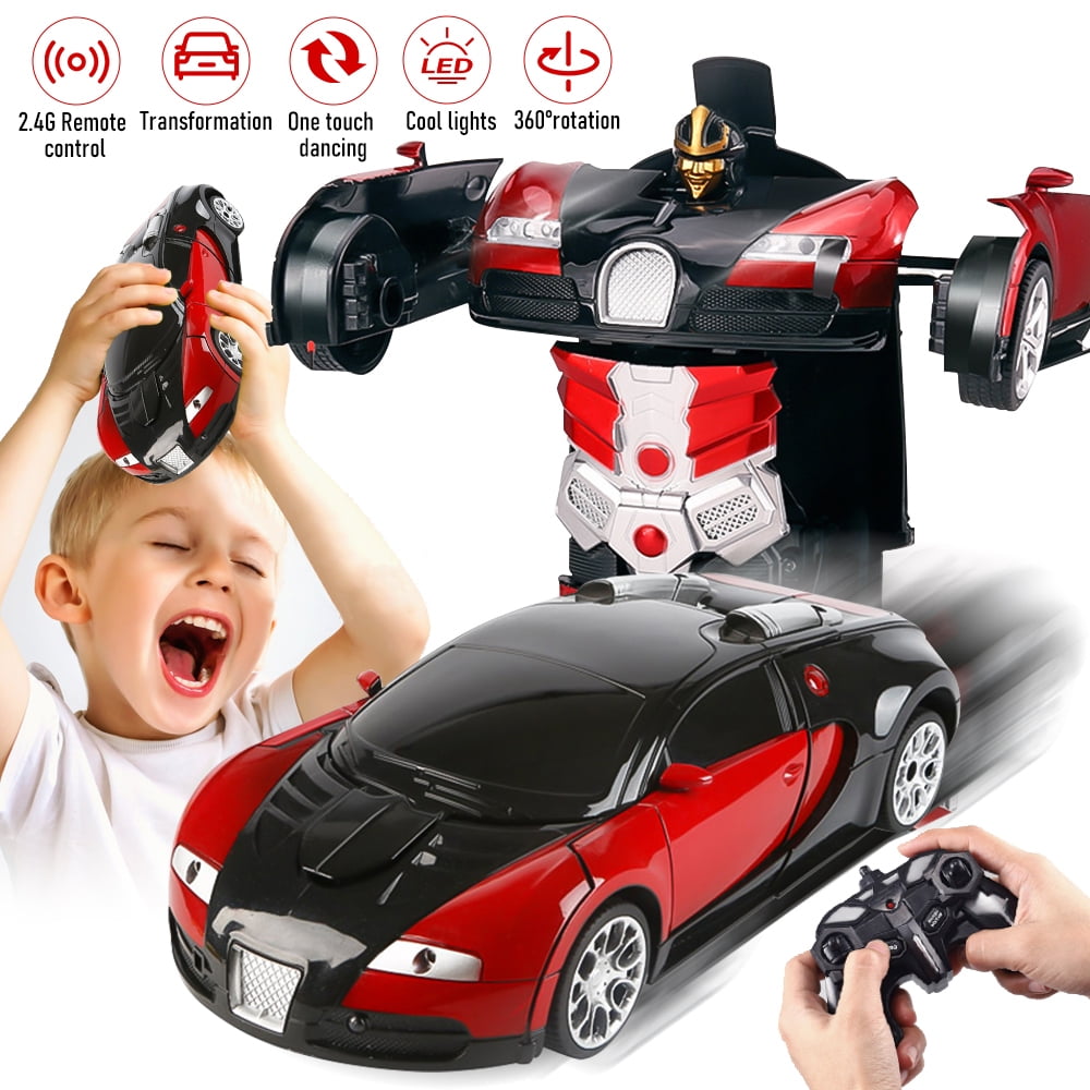 Remote Control Car -Kepeak Transform Robot RC Cars: One-Button ...