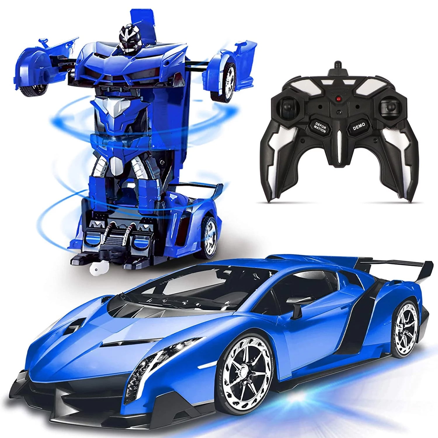 Walmart 2-in-1 RC Robot Car, Transforming Racing Cars with 360 Rotation ...