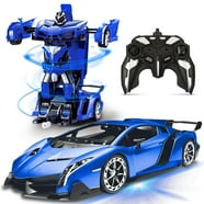 TOPFOX RC Transforming Robot Car, 1:18 Scale with One-Button ...