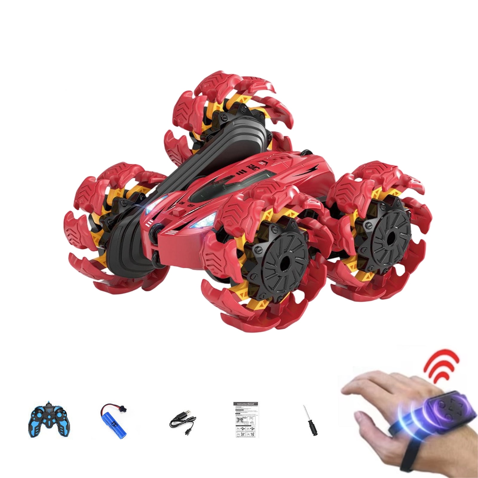 Remote Control Car, RC Cars 2.4GHz Double Sided 360Rotating 4WD Stunt ...