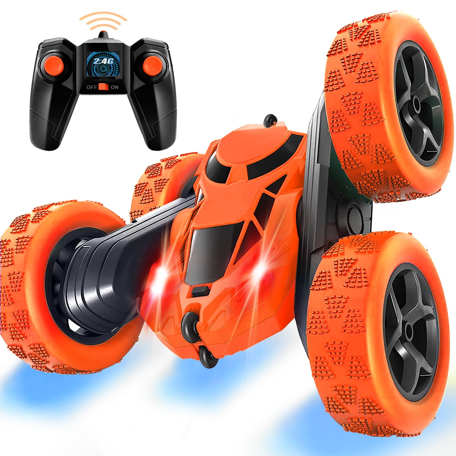 Remote Control Car Stunt RC Cars, 90 Min Playtime, 2.4Ghz Double Sided 360° Rotating RC Crawler ...