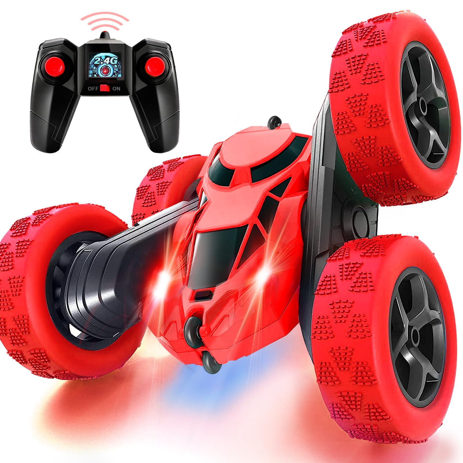 Remote Control Car Stunt RC Cars, 90 Min Playtime, 2.4Ghz Double Sided 360° Rotating RC Crawler ...