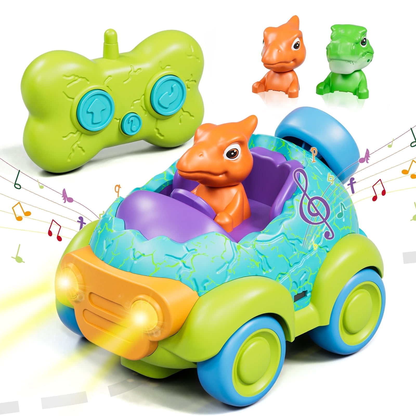 Remote Control Car, RC Cars for Toddler Toys 2-3, Dinosaur Toys Car ...