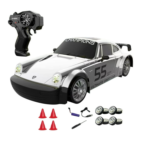 Remote Control Car Toy For Kids - Gray Rc Drift Car With 1 Remote ...