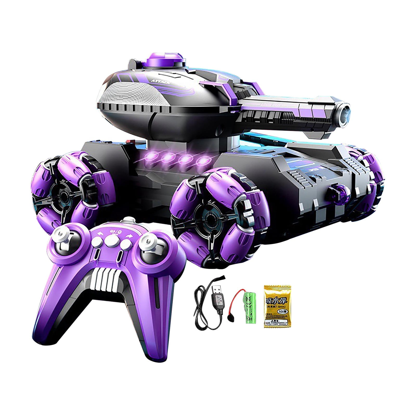 Remote Control Car Toy for Kids, Water Bullet Shooting RC Tank for Kids ...