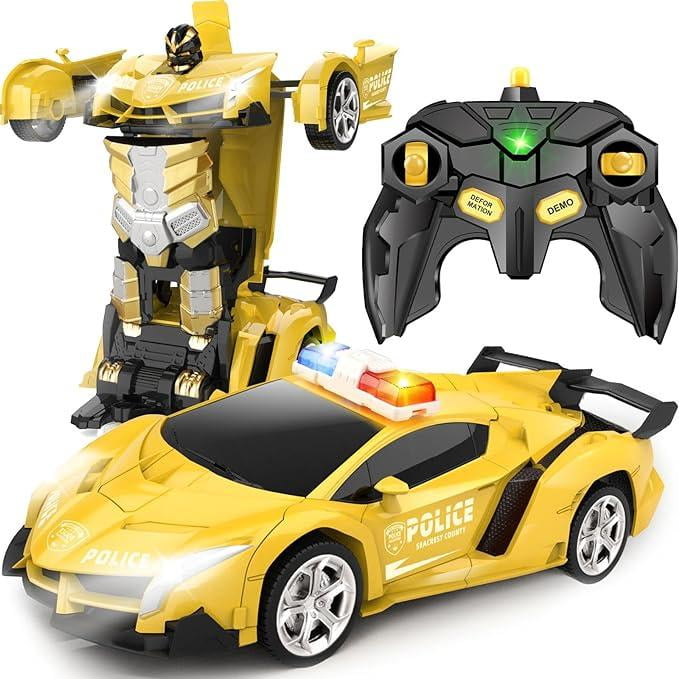 Remote Control Car Toys Transform RC Cars Kids One Button ...