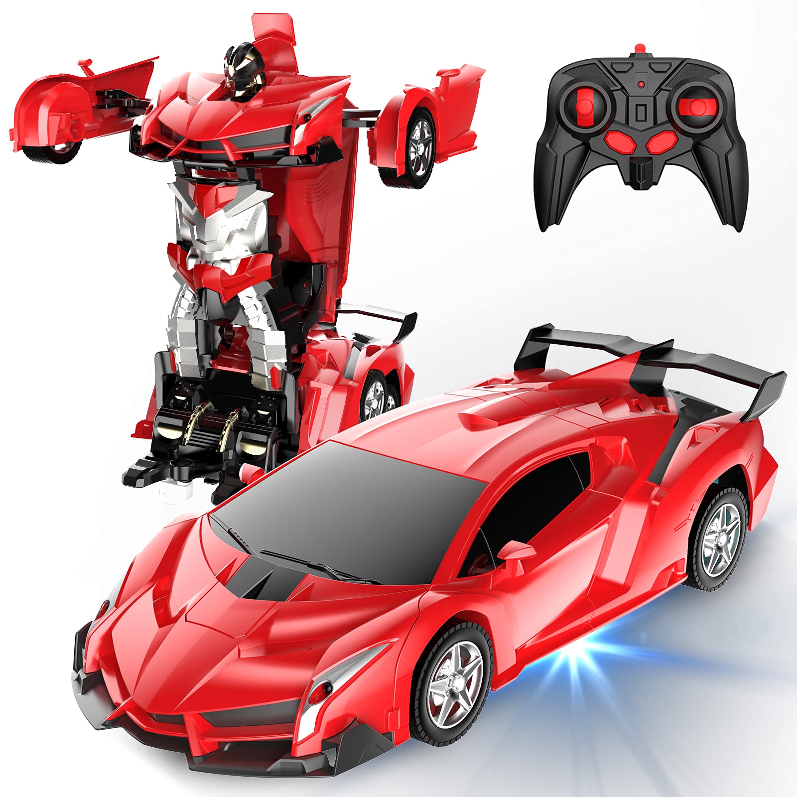 Remote Control Car, Transform Robot RC Car for Kids, 1:18 Scale Model ...