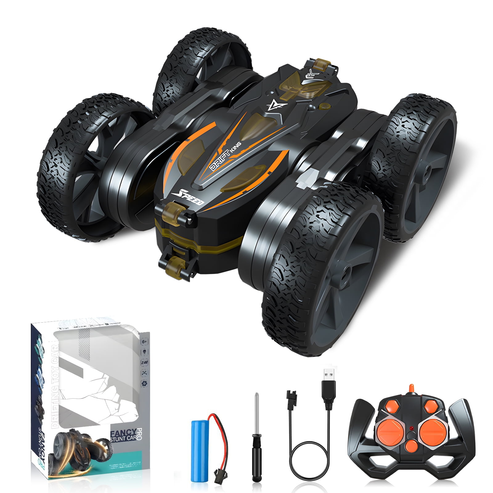 Remote Control Car - 2.4Ghz RC Stunt Car, Double Sided 360 Flips ...