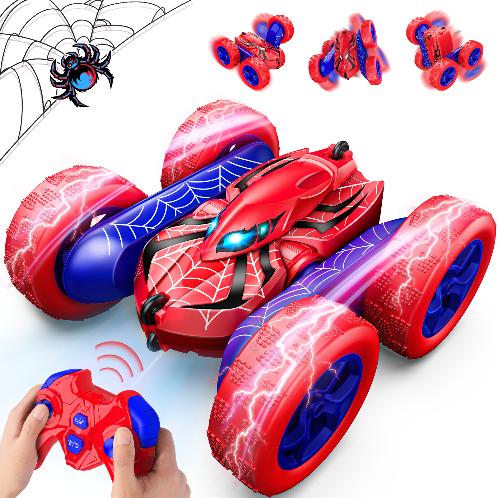 dmazing Remote Control Stunt Cars, 360Â° Spinning, Rechargeable Toys ...