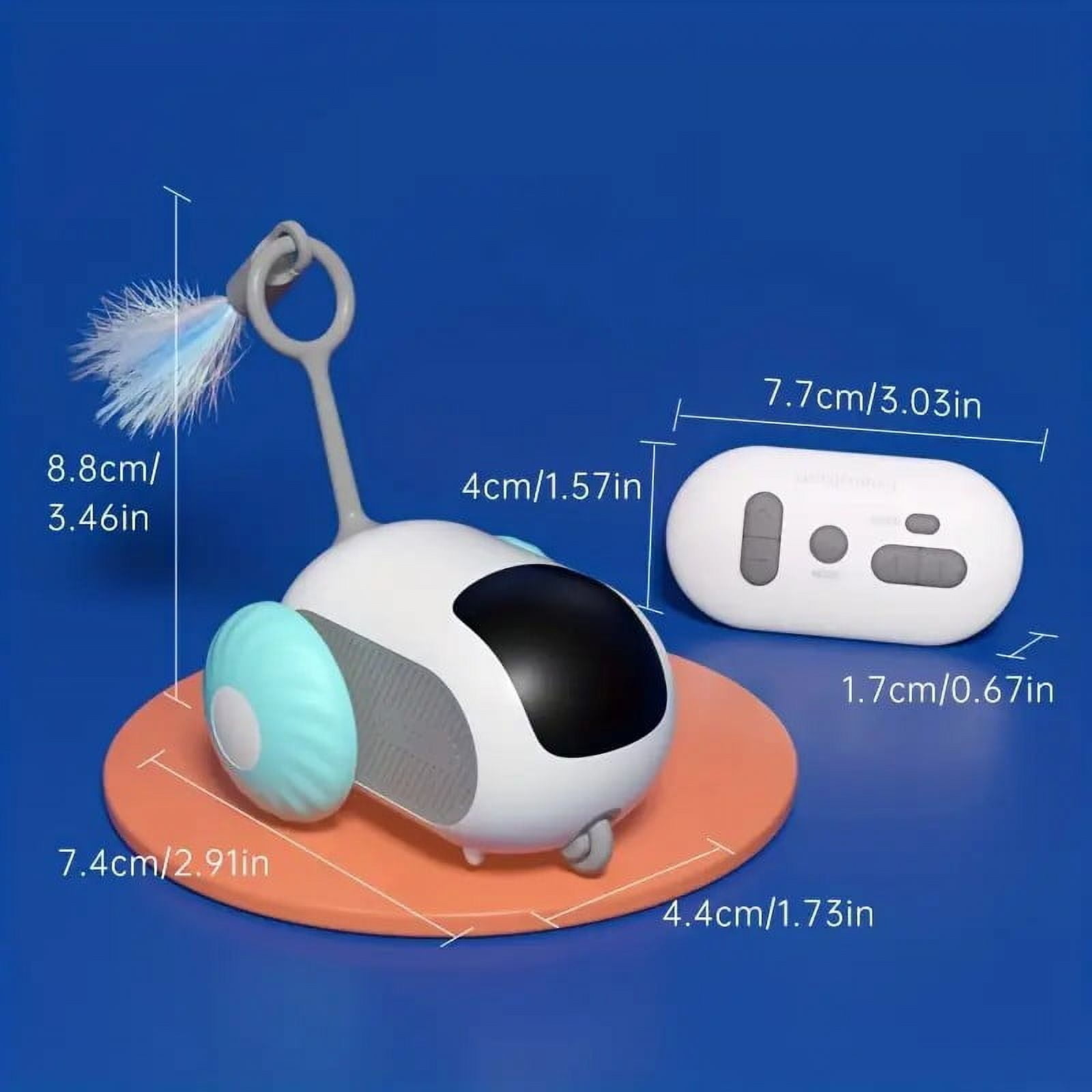 Remote Control Cat Toy with Laser & Feather Auto Mode & Interactive ...