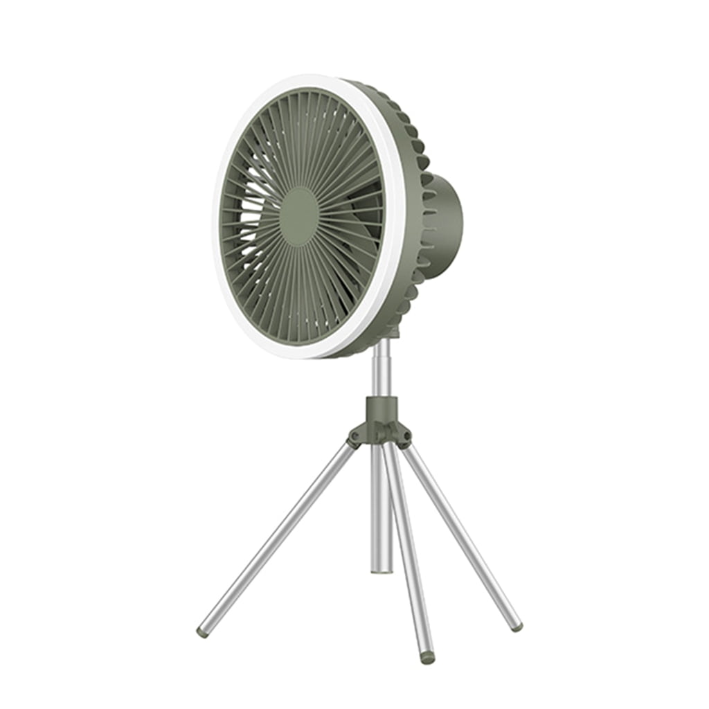 Remote Control Ceiling Fan with LED Lamp+Tripod Rechargeable Canopy Fan ...