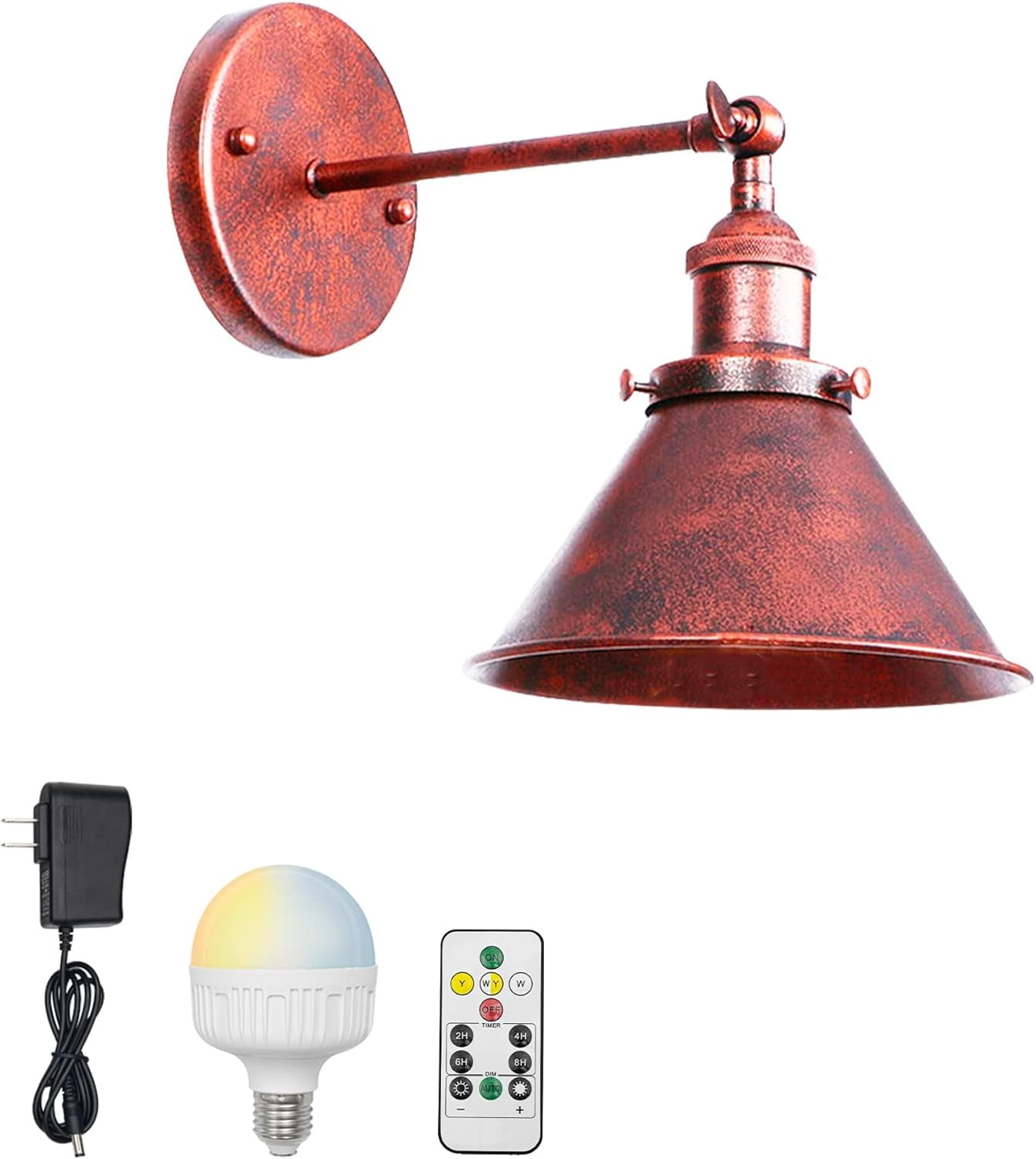 Remote Control No Cord Rechargeable Battery Run Stepless Dimming LED ...