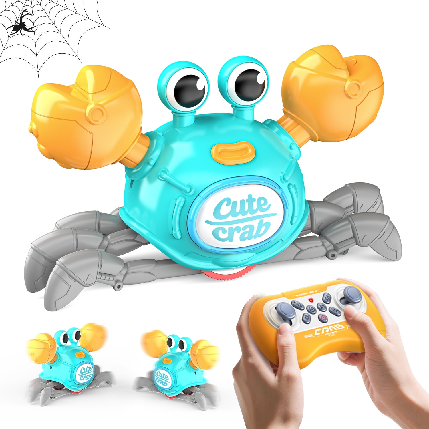 Remote Control Crawling Crab Electronic Toy for Toddler Age 3 ...