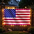Remote Control Dimmable LED Flag Light, Waterproof Lighted Patriotic ...