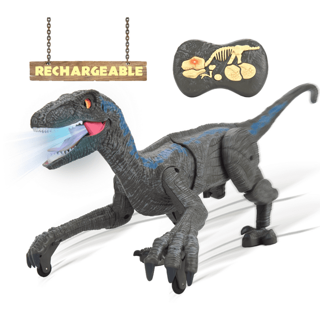 Remote Control Dinosaur for Kids Ages RC LED Roaring Sound Rechargeable ...