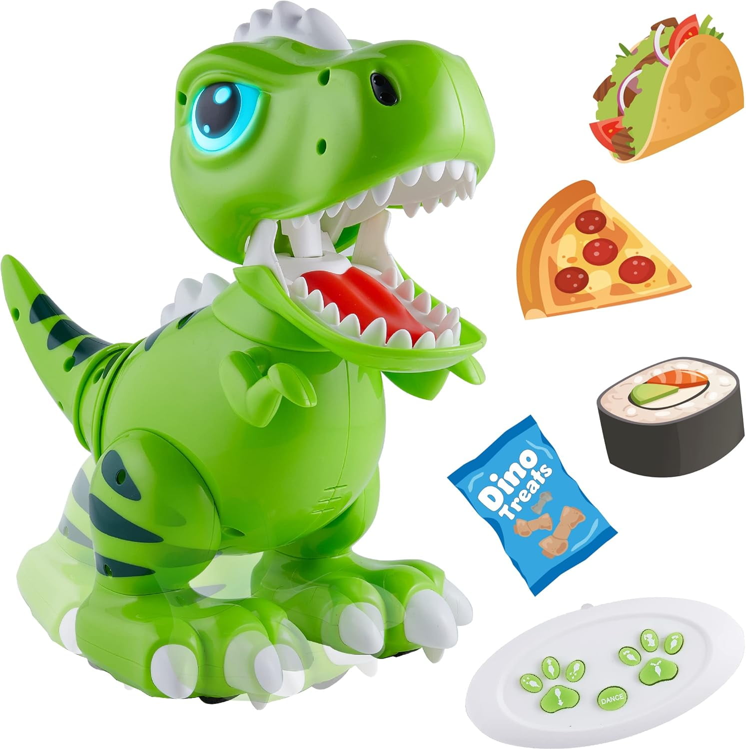 Remote Control Dinosaur Toy - Robo Pets T-Rex for Boys & Girls, LED Eyes, Hand Motion Control ...