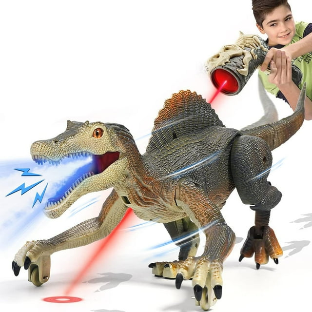 Remote Control Dinosaur Toys for Boys RC Jurassic Velociraptor Toys, Light Chasing Dinosaur Toys ...