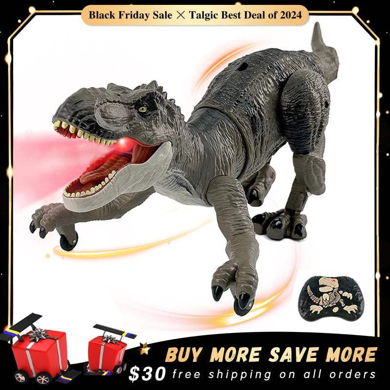Remote Control Dinosaur Toys for Boys and girls Realistic T-Rex RC Walking Dino with Roaring ...