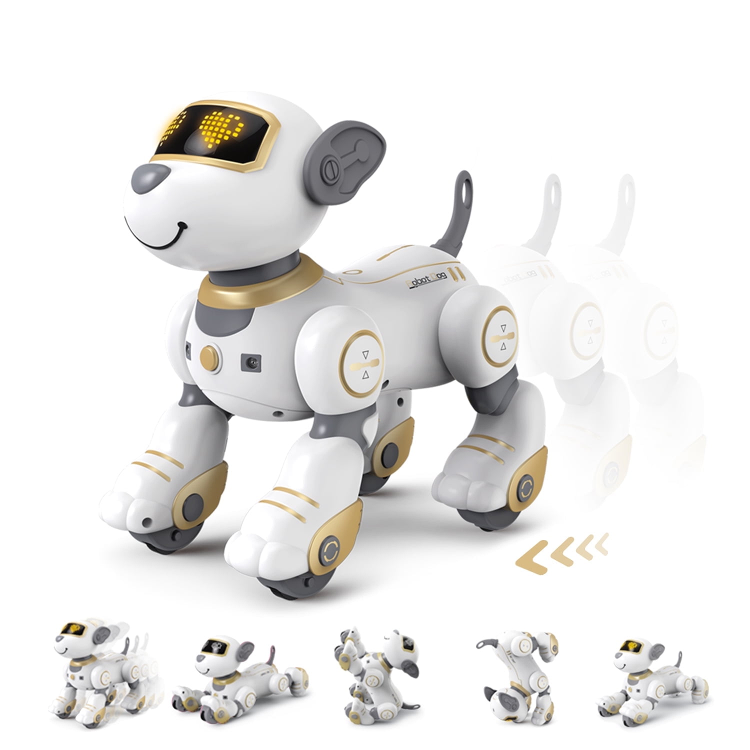 Remote Control Dog for Kids Gold Robot Dog That Acts Like a Real Dog ...