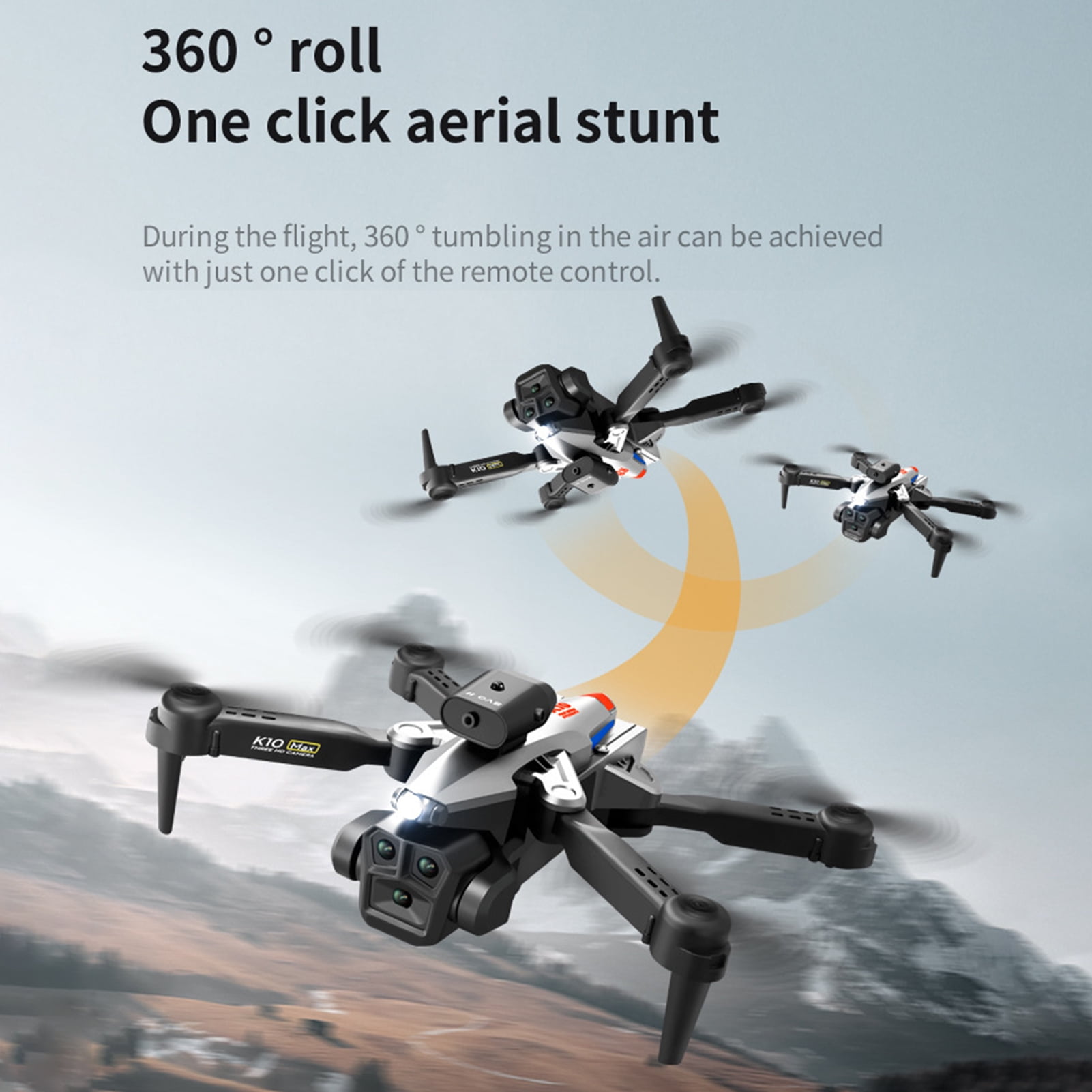 Remote Control Drone with 4K Three Cameras Obstacle Avoidance Brushless ...