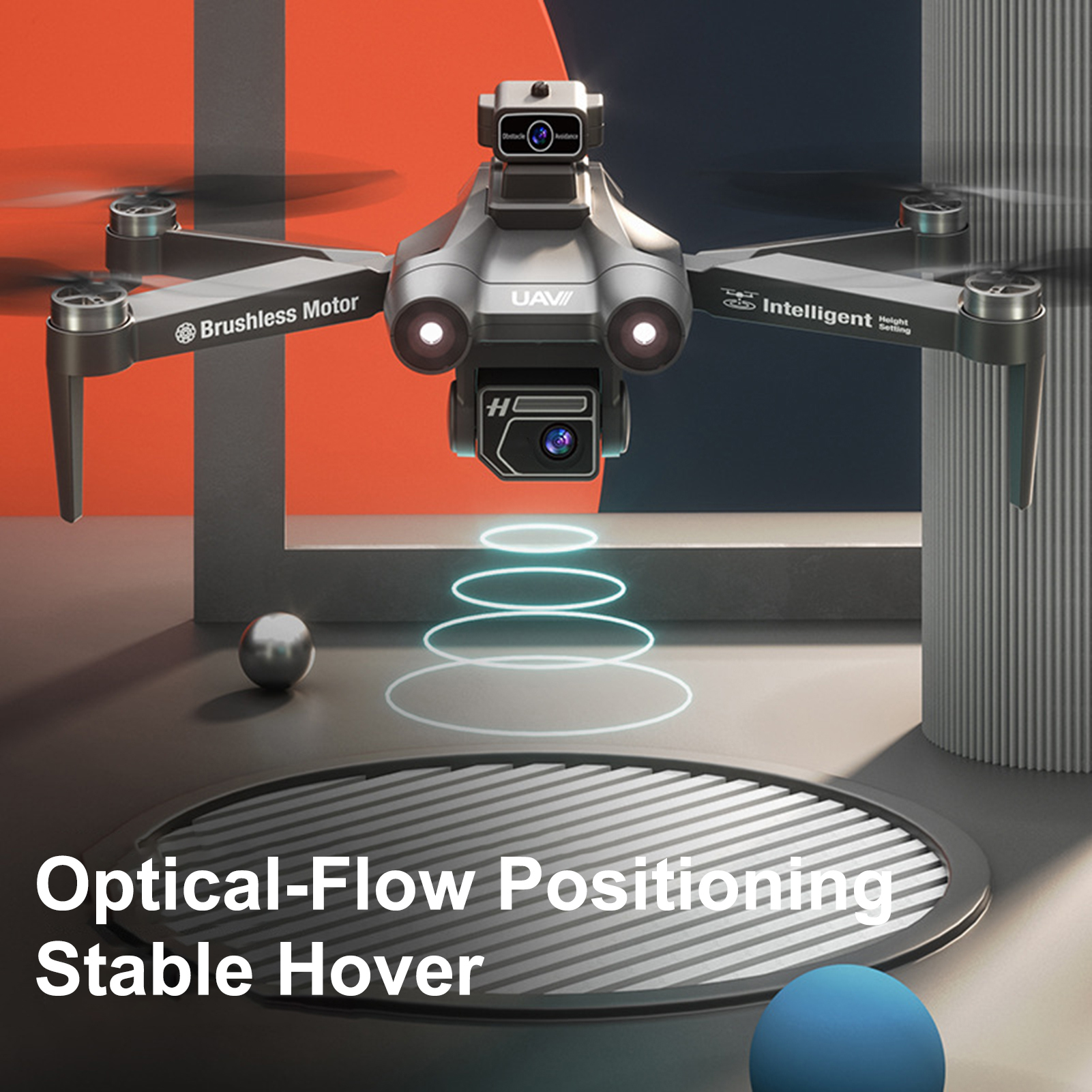 Remote Control Drone with Dual Cameras Obstacle Avoidance Headless Mode ...